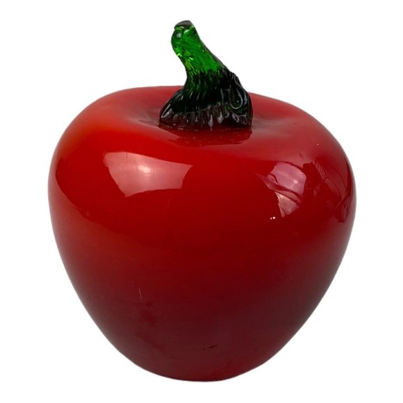 Accents | Vintage Art Glass Red Apple Decoration 4 | Poshmark